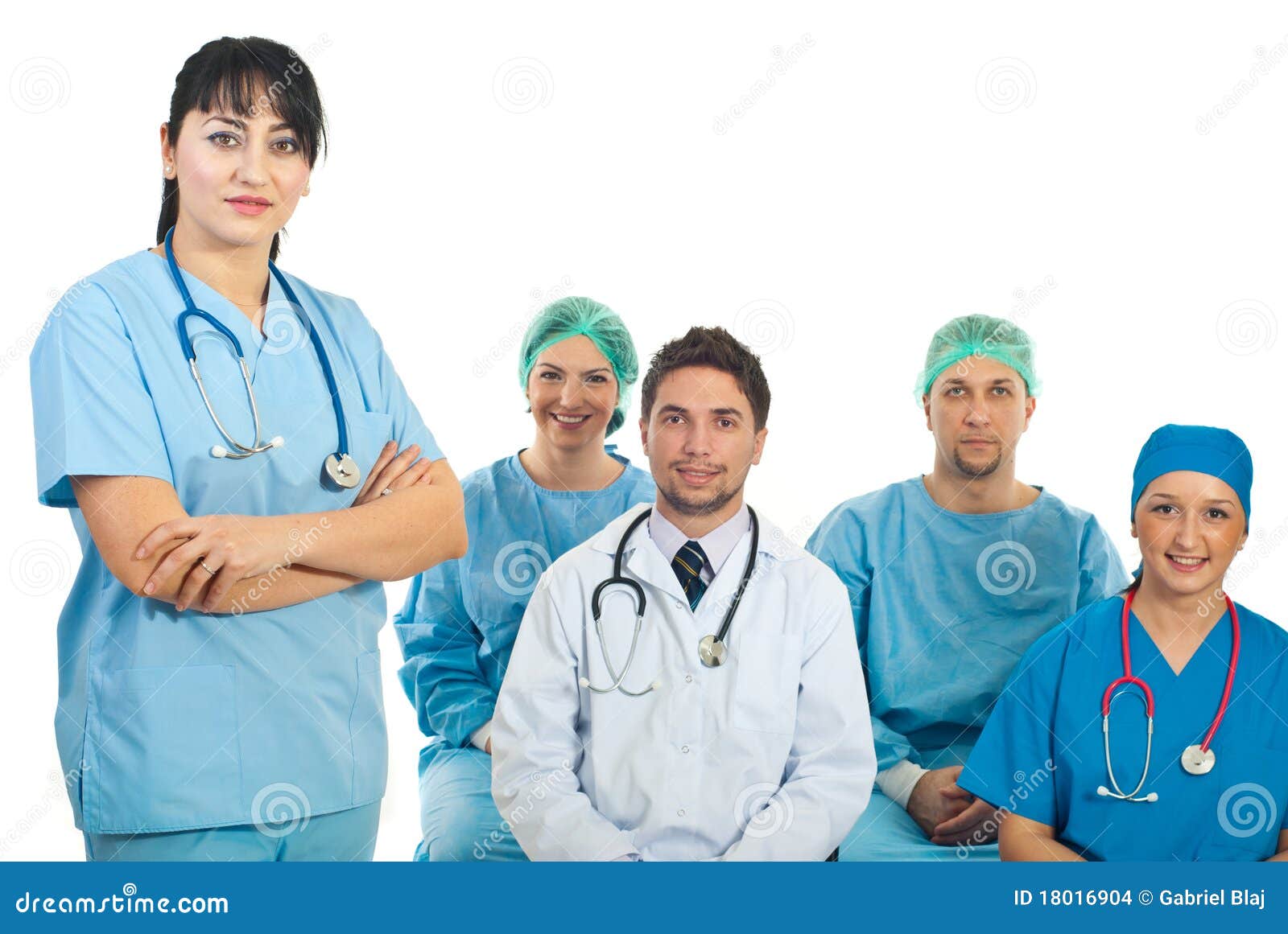 Friendly Doctor Woman in Fornt of Class Stock Photo - Image of five ...