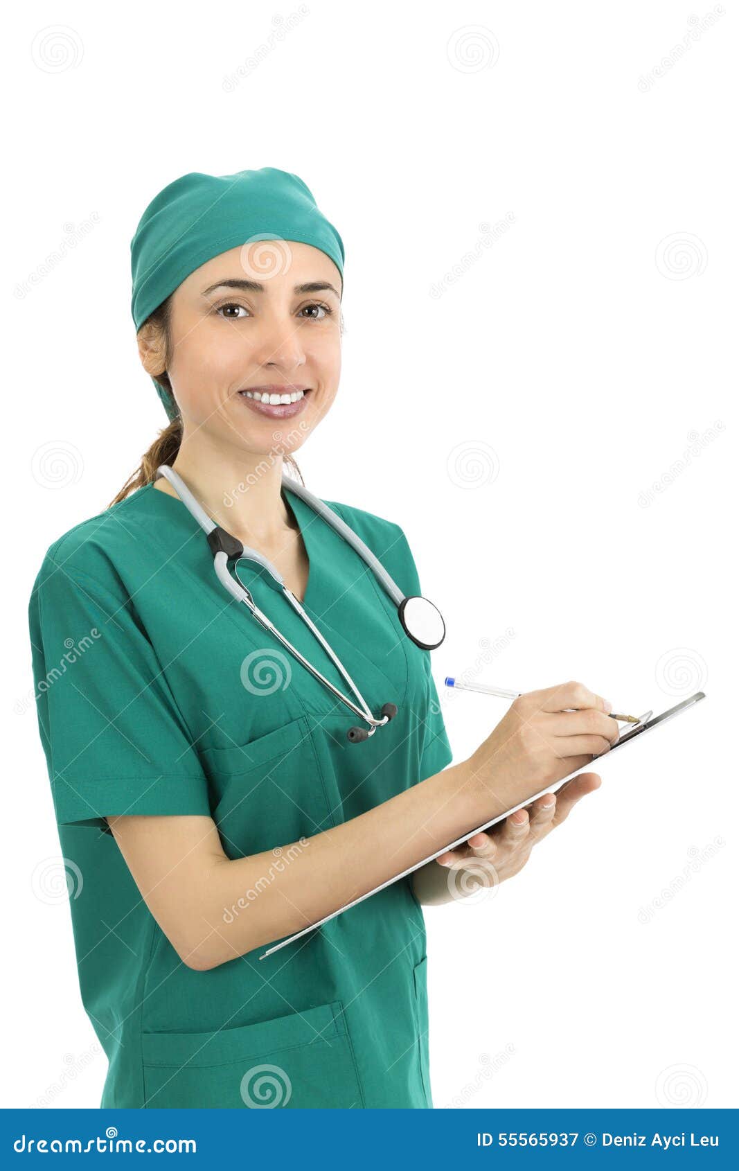 Friendly Doctor Writing Notes Stock Image - Image of person, physician ...