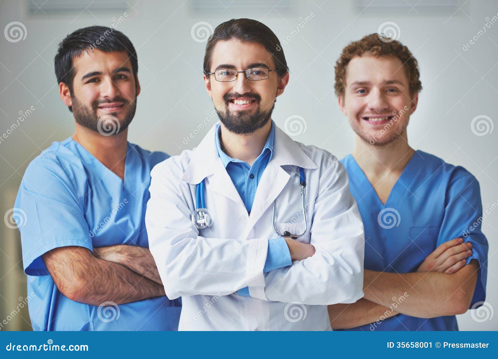 Friendly doctors stock image. Image of healthcare, coworkers - 35658001
