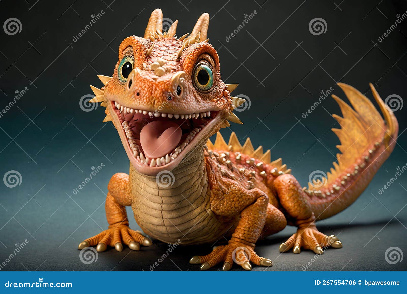 A Friendly Dragon Character, Generative AI Stock Illustration ...