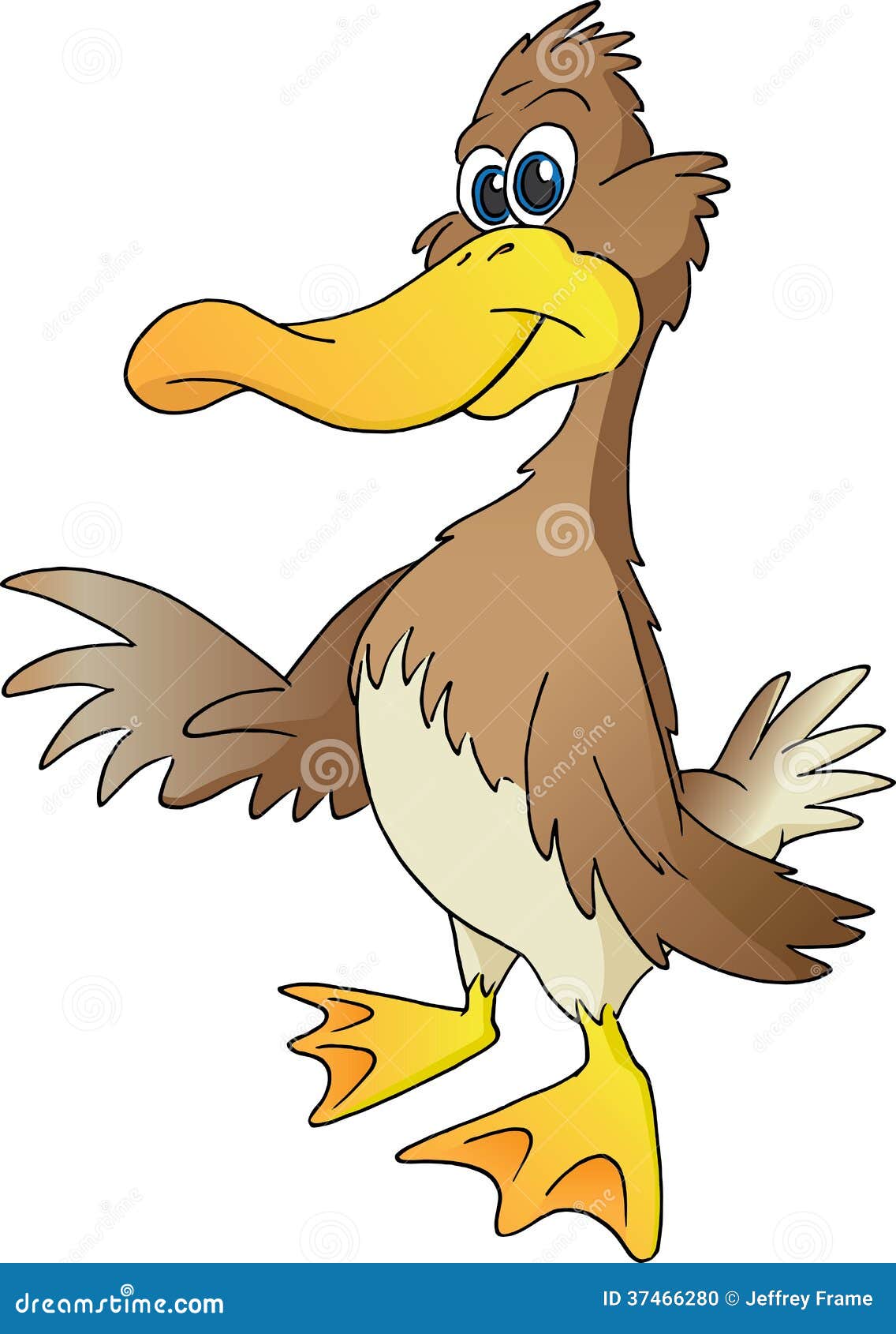 Friendly Duck stock vector. Illustration of bill, bird - 37466280