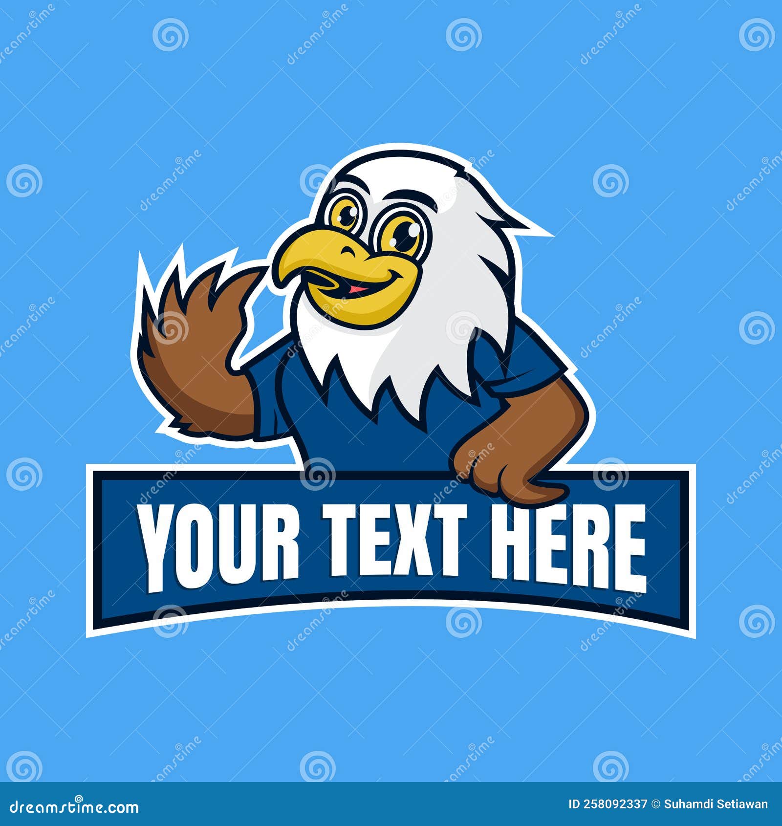 Friendly Eagle Mascot Logo Design Stock Vector - Illustration of school ...