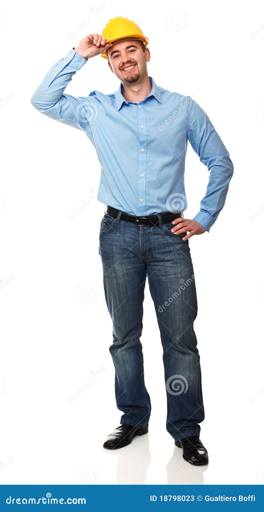 Friendly engineer stock image. Image of caucasian, back - 18798023