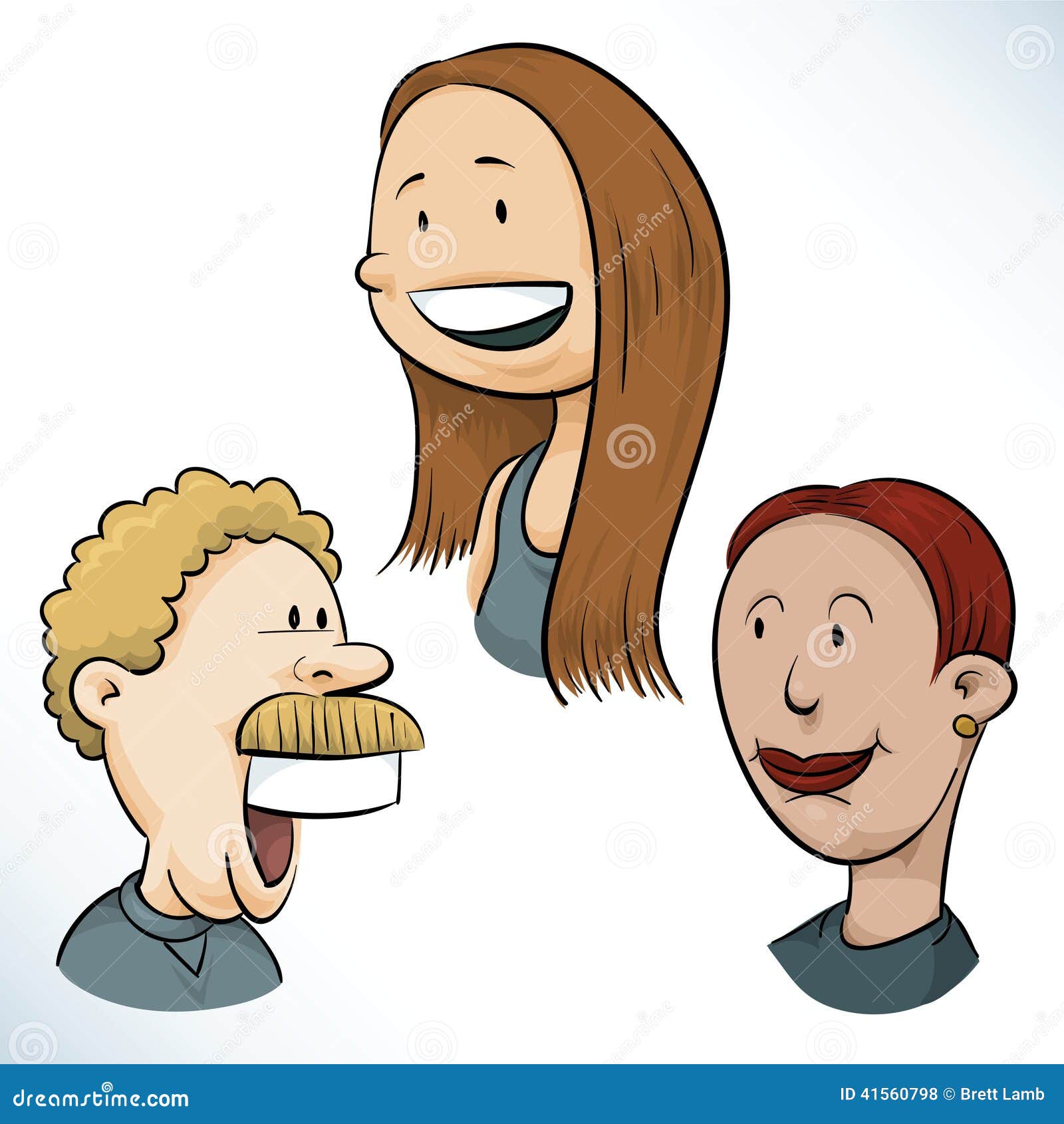 Friendly Faces stock illustration. Illustration of face - 41560798