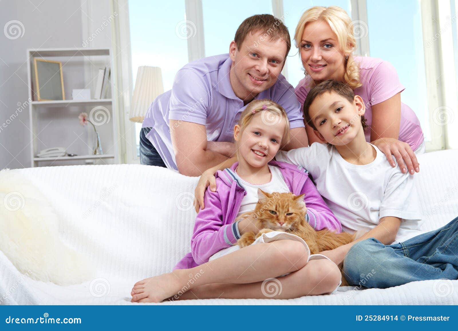 Friendly family stock photo. Image of cheerful, people - 25284914