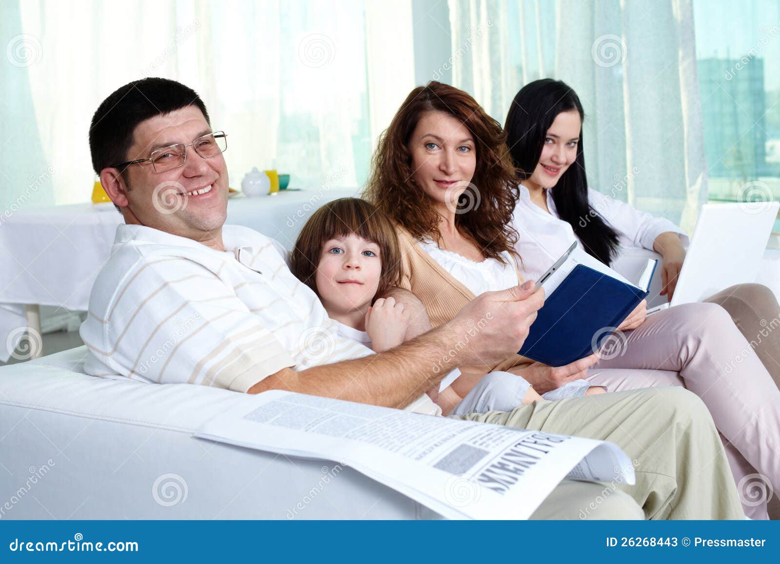 Friendly family stock image. Image of male, family, daughter - 26268443
