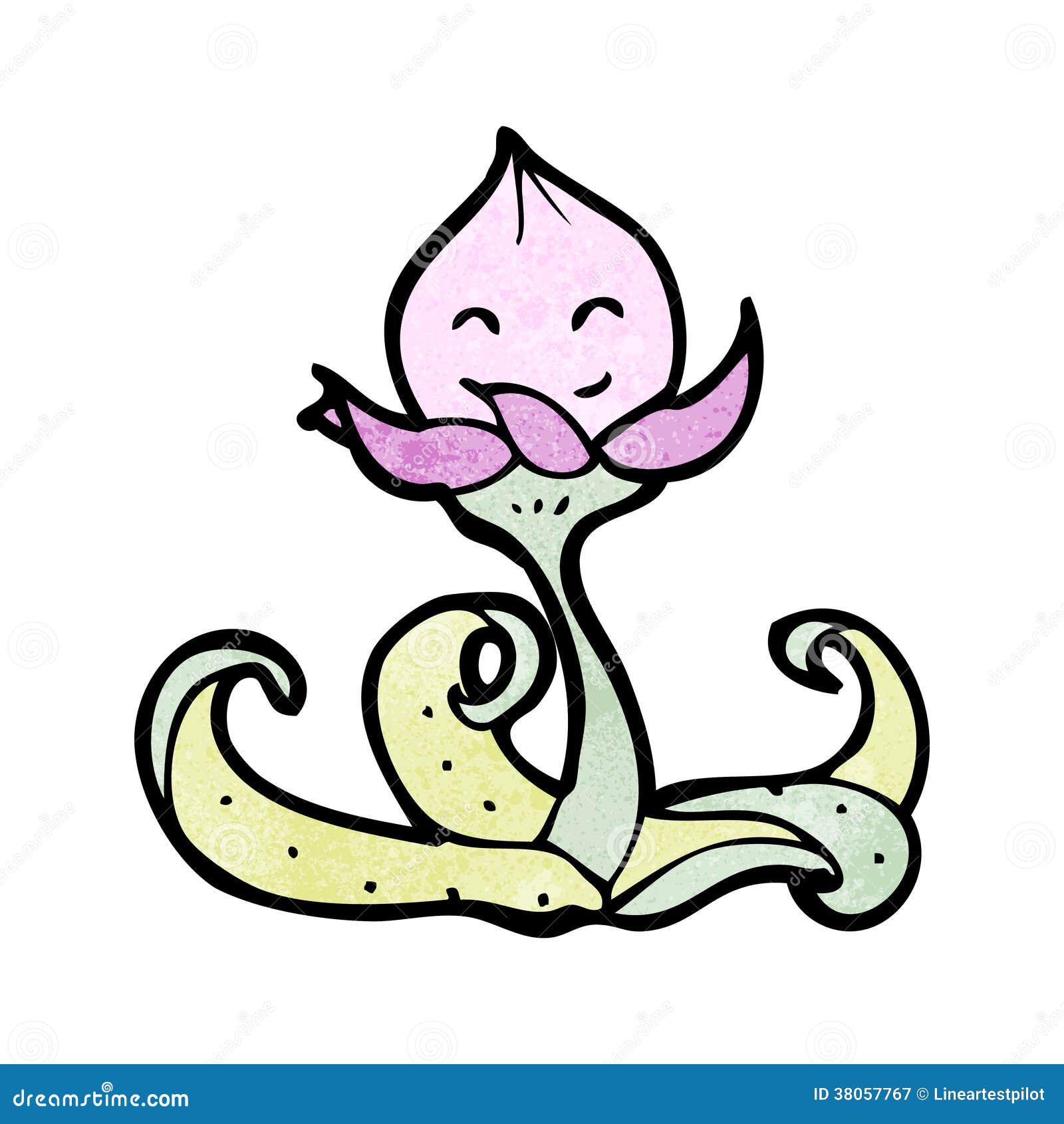 Friendly Flower Cartoon Character Stock Vector - Illustration of happy ...