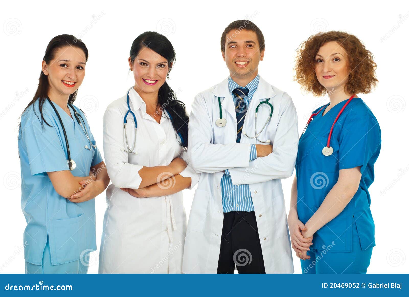 Friendly four doctors team stock photo. Image of background - 20469052