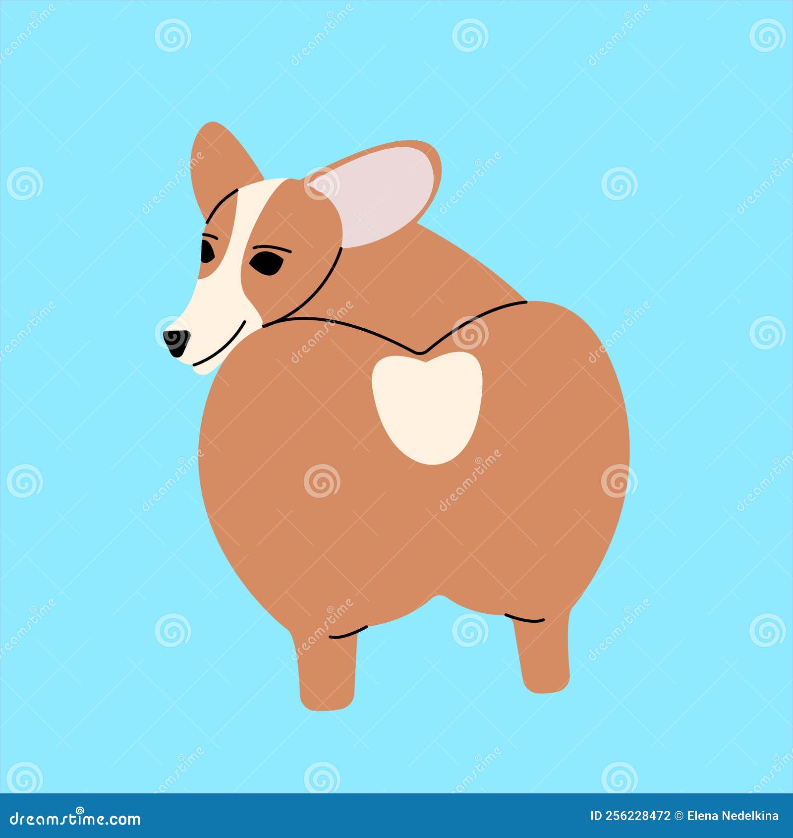 Friendly funny corgi dog stock vector. Illustration of friend - 256228472