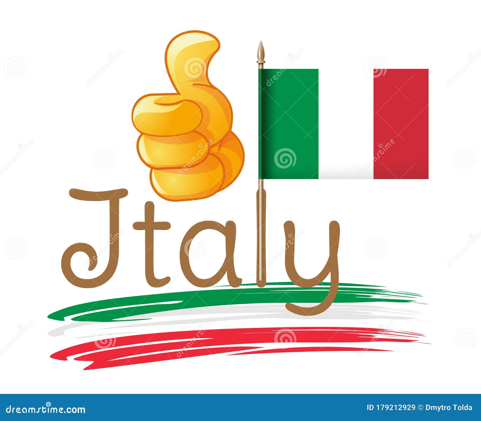 Friendly Gesture in Support of Italy. Like Italy Stock Vector ...