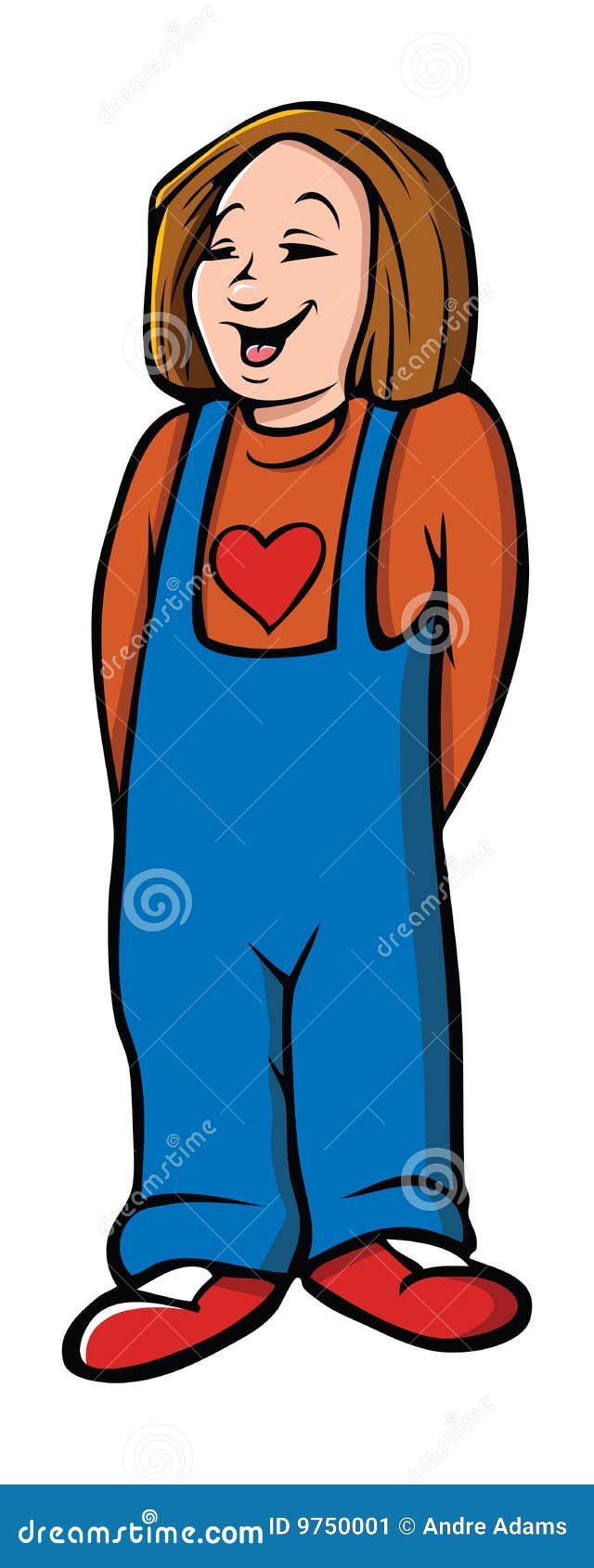 Friendly girl stock vector. Illustration of child, happy - 9750001