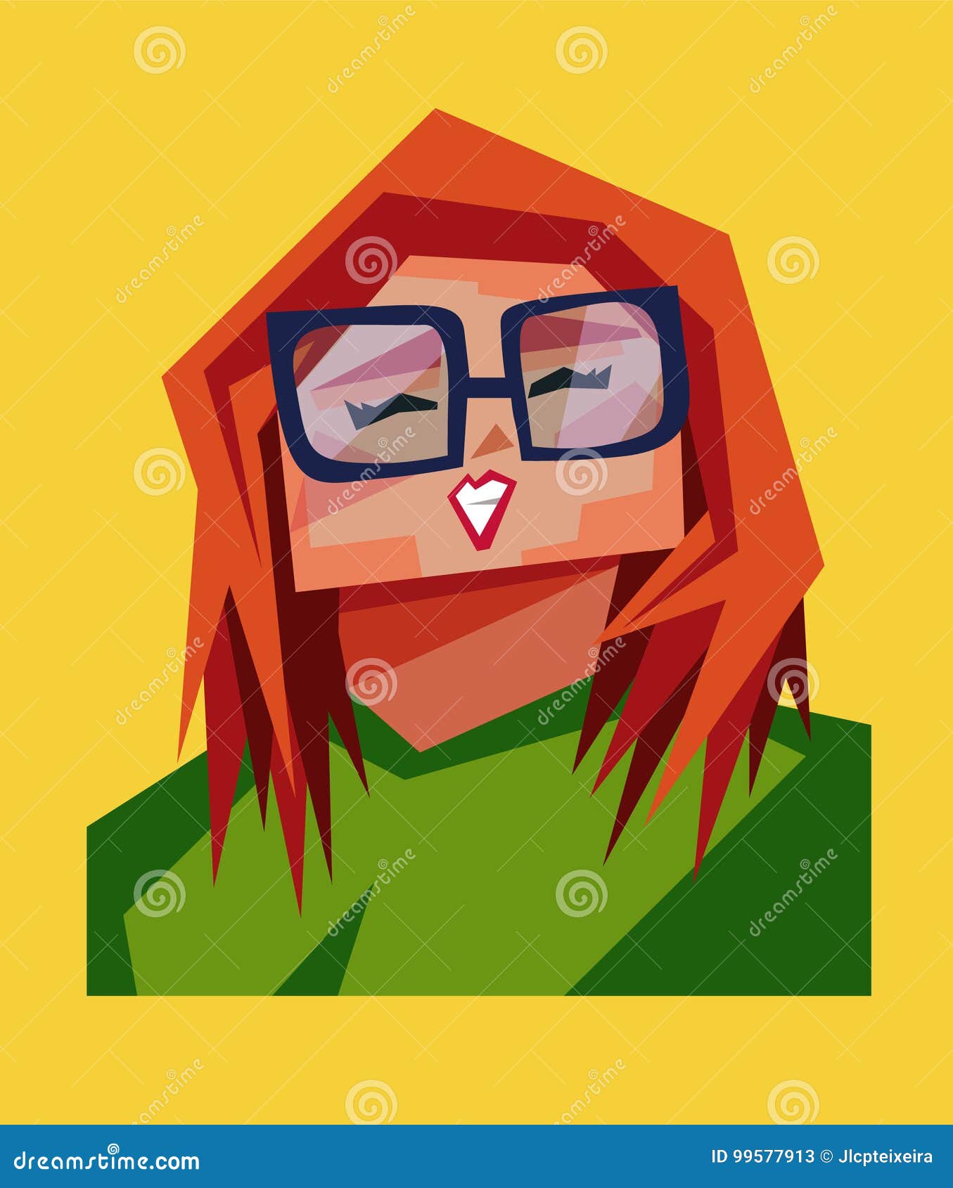 Friendly Girl stock vector. Illustration of cartoon, colorful - 99577913