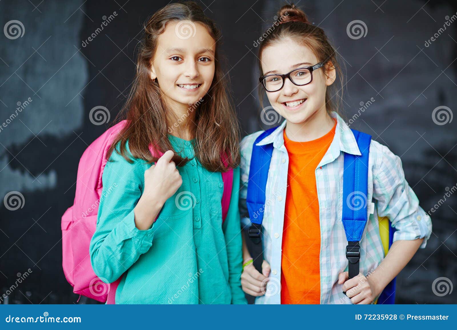 Friendly girls stock photo. Image of cute, student, pupil - 72235928