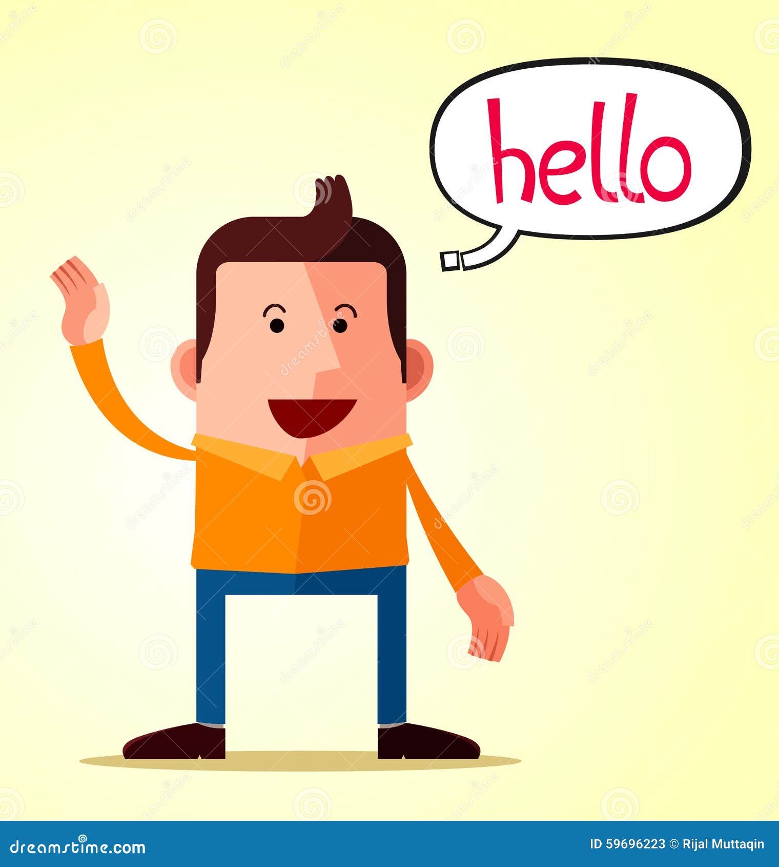 Friendly greeting stock vector. Illustration of comrade - 59696223