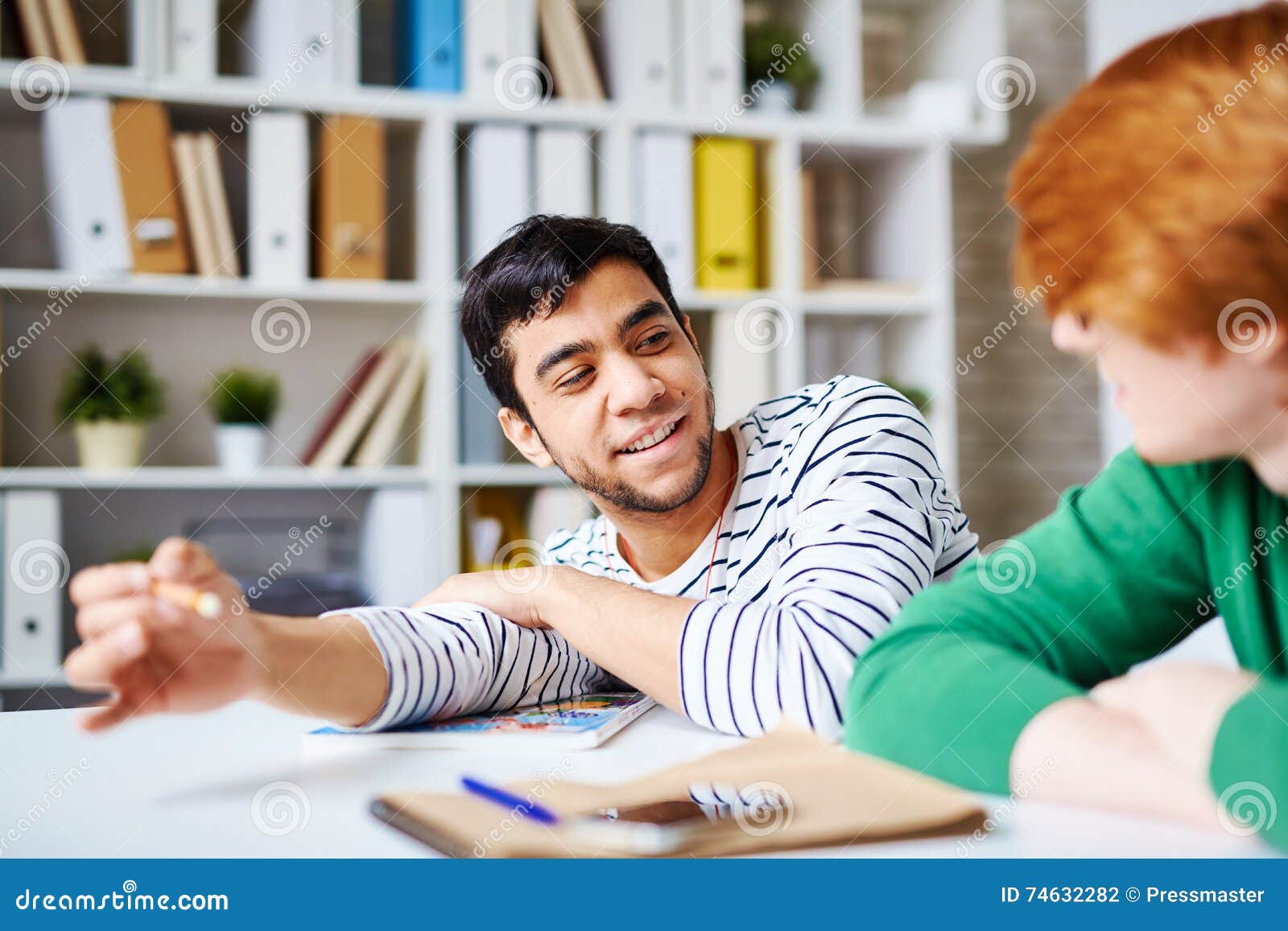 Friendly guys stock photo. Image of multiethnic, group - 74632282