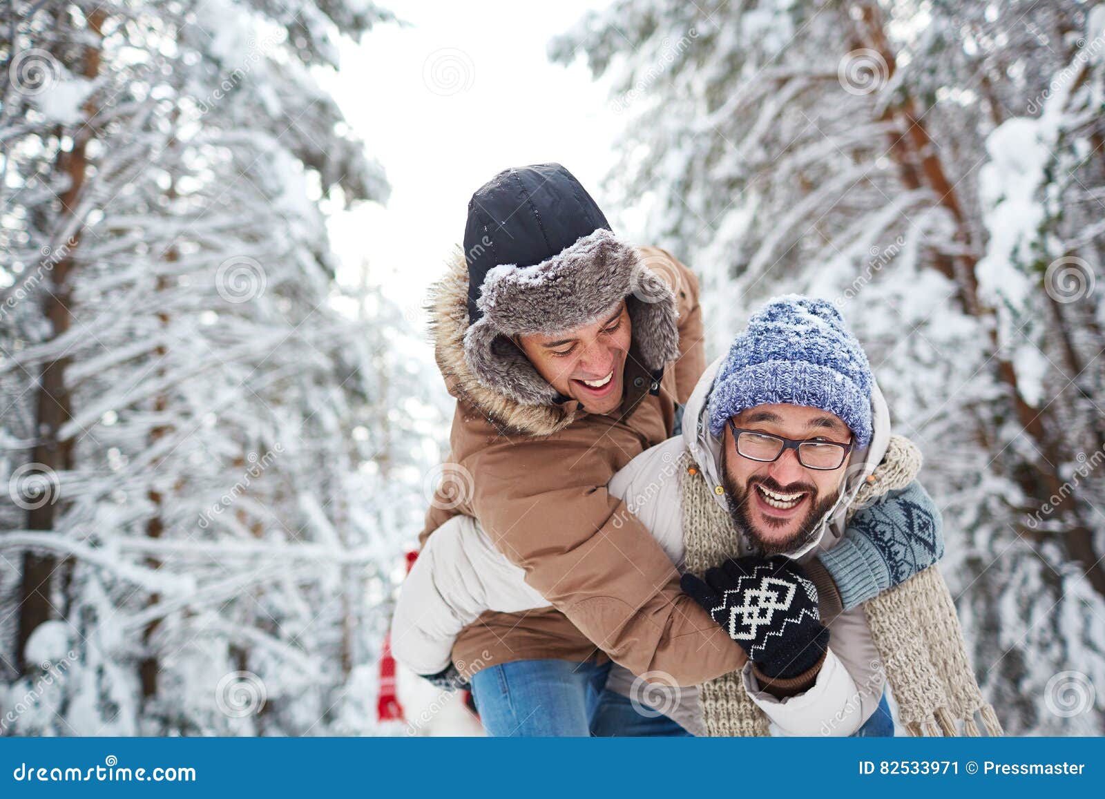 Friendly guys stock image. Image of ecstatic, happy, january - 82533971