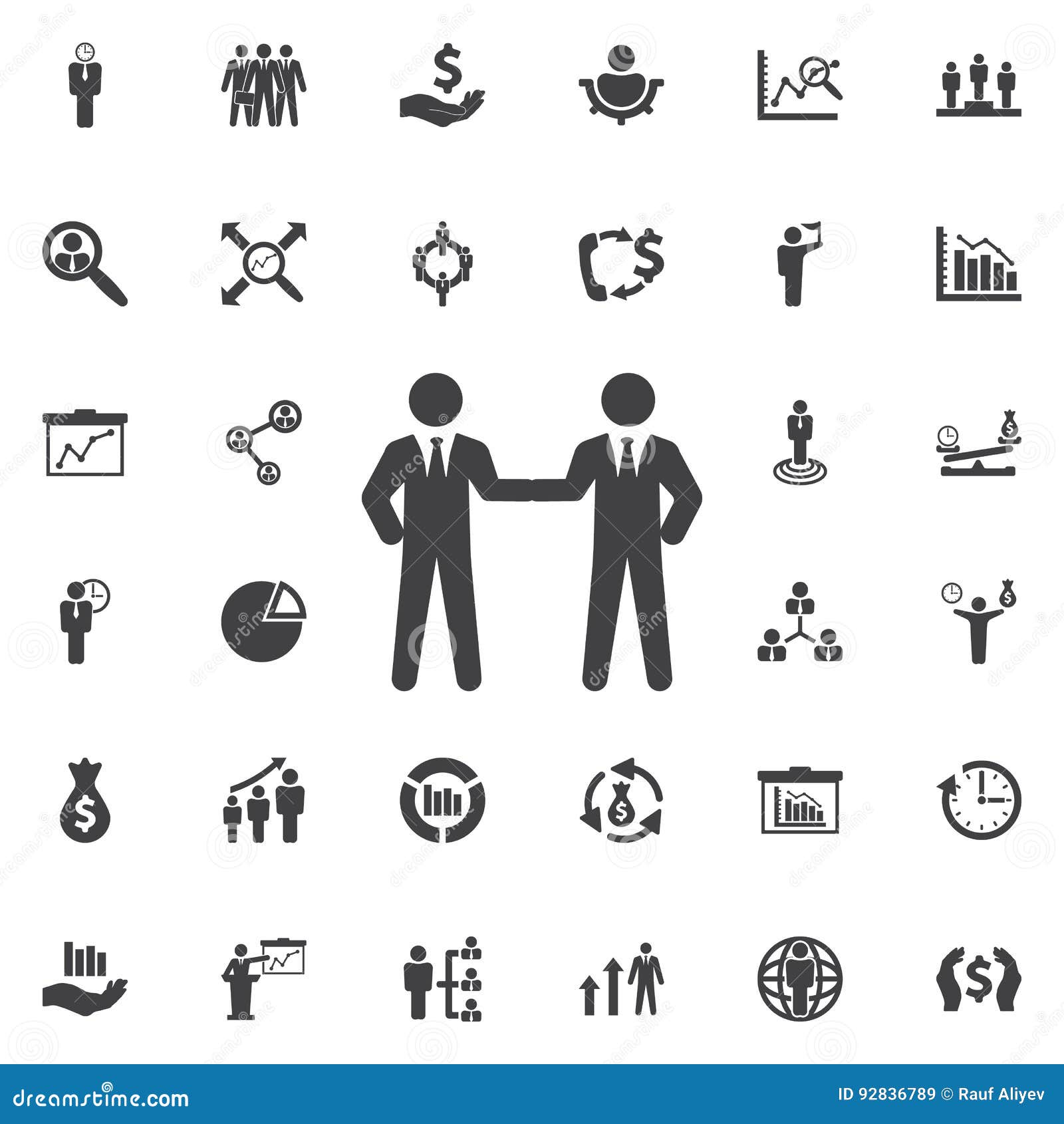 Friendly handshake icon stock illustration. Illustration of partnership ...