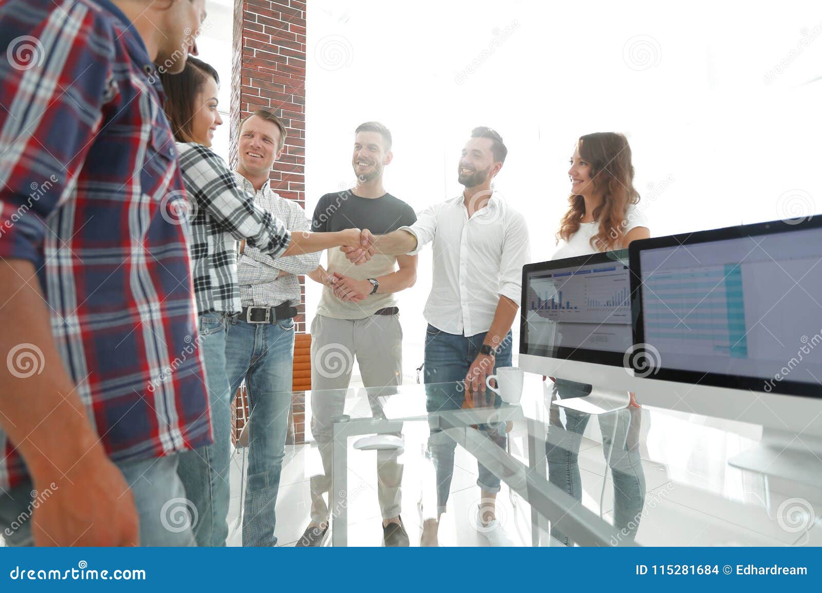 Friendly Handshake between Manager and Employee Stock Photo - Image of ...