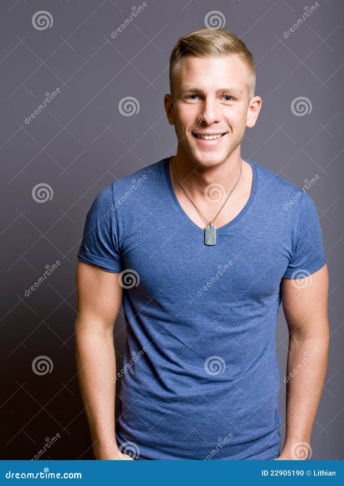 Friendly Handsome Young Man. Stock Photo - Image of attractive, person ...