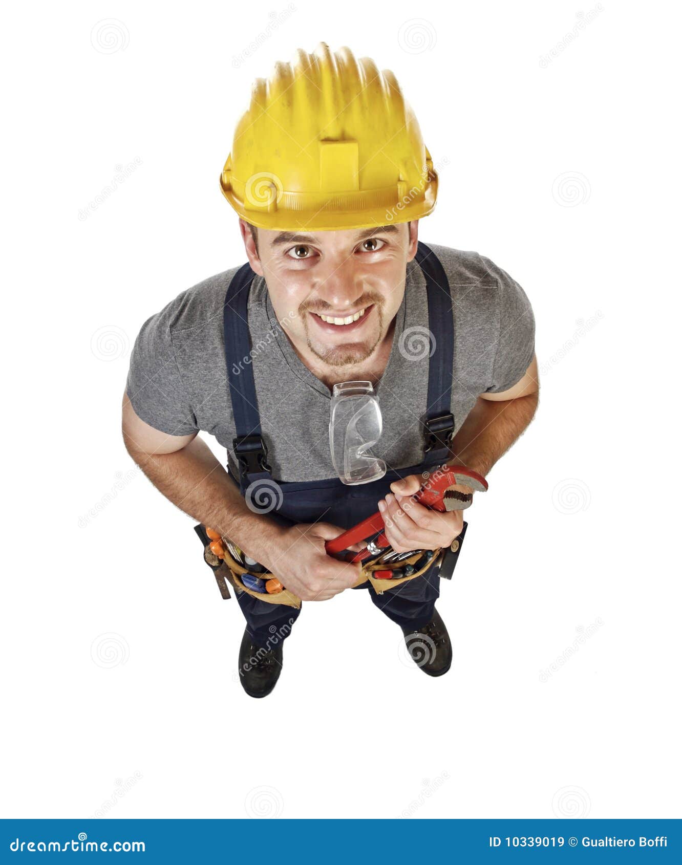 Friendly handyman stock image. Image of tradesman, belt - 10339019