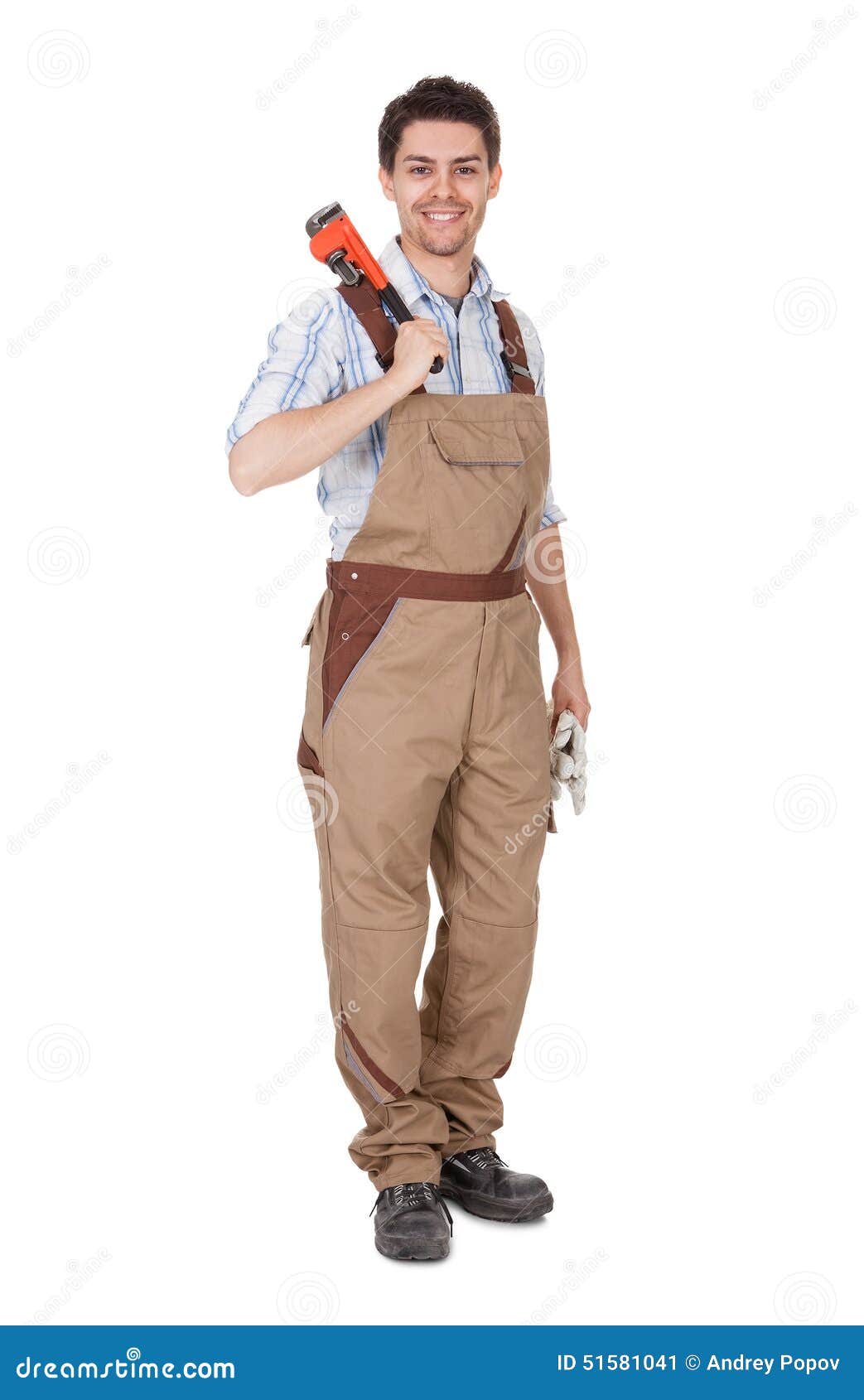 Friendly handyman stock image. Image of expertise, contractor - 51581041