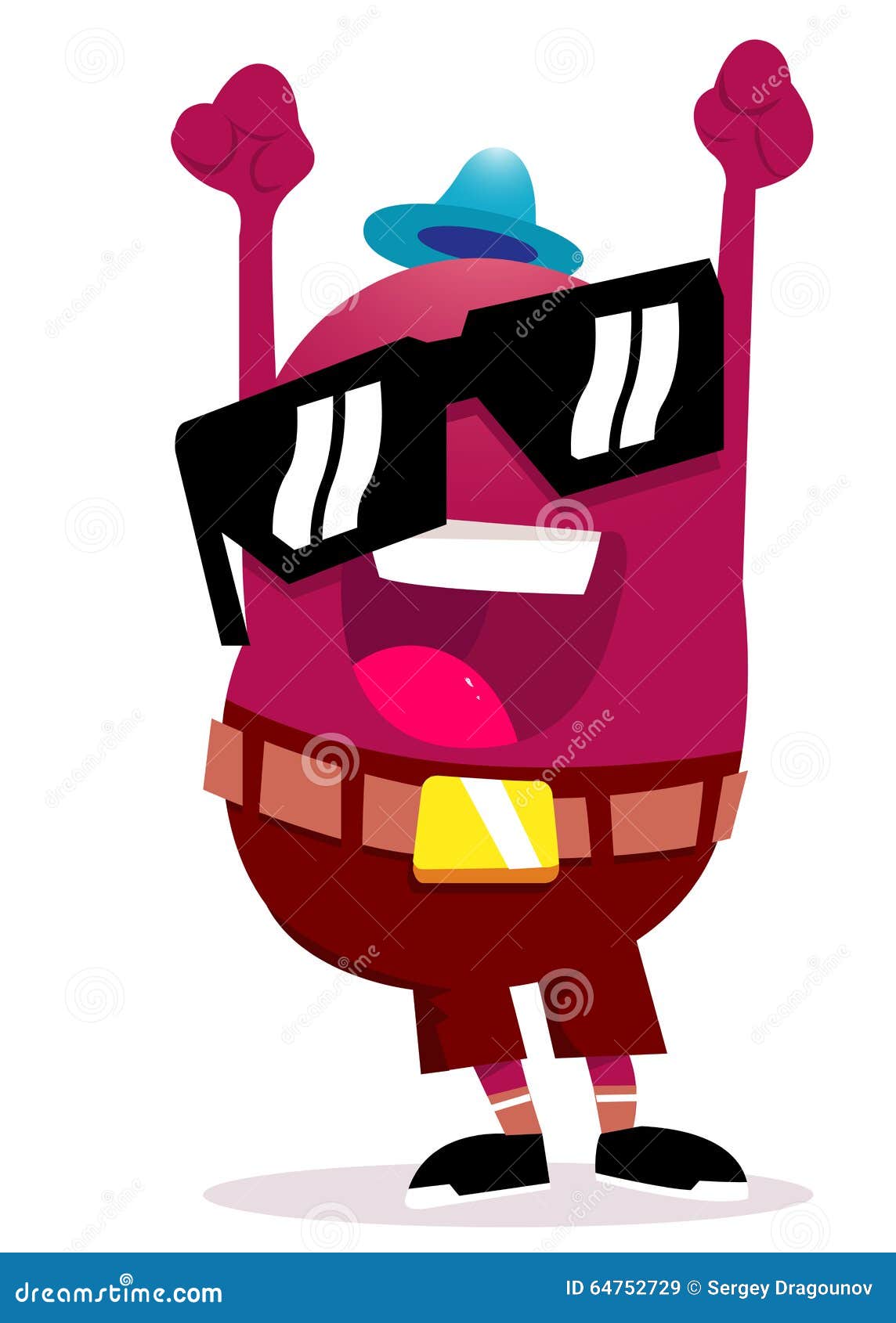 Friendly happy bean stock illustration. Illustration of character ...