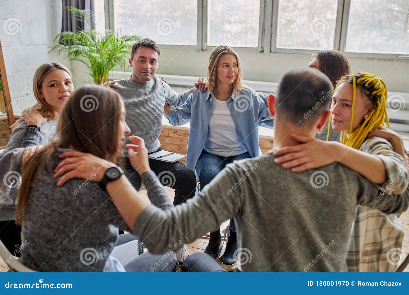 Friendly Happy People in the Club of Anonymous Alcoholics Stock Photo ...
