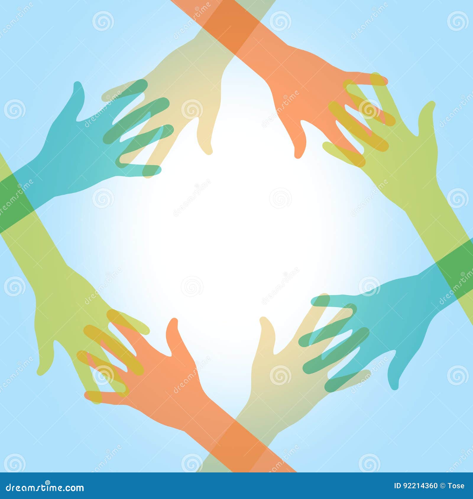 Friendly, Helping Hands Illustration Stock Illustration - Illustration ...