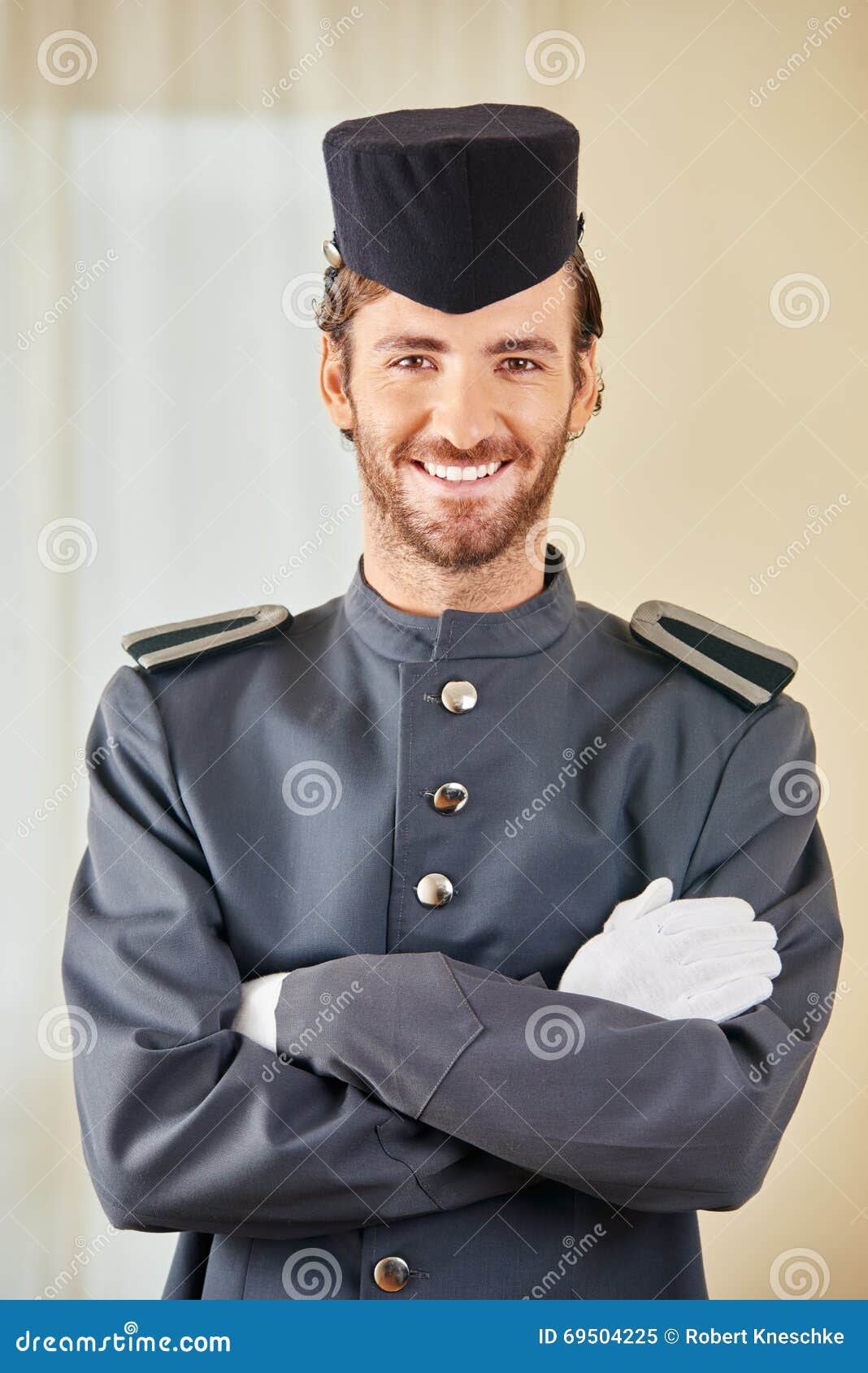 Friendly Hotel Page Smiling Stock Image - Image of reception, kindness ...