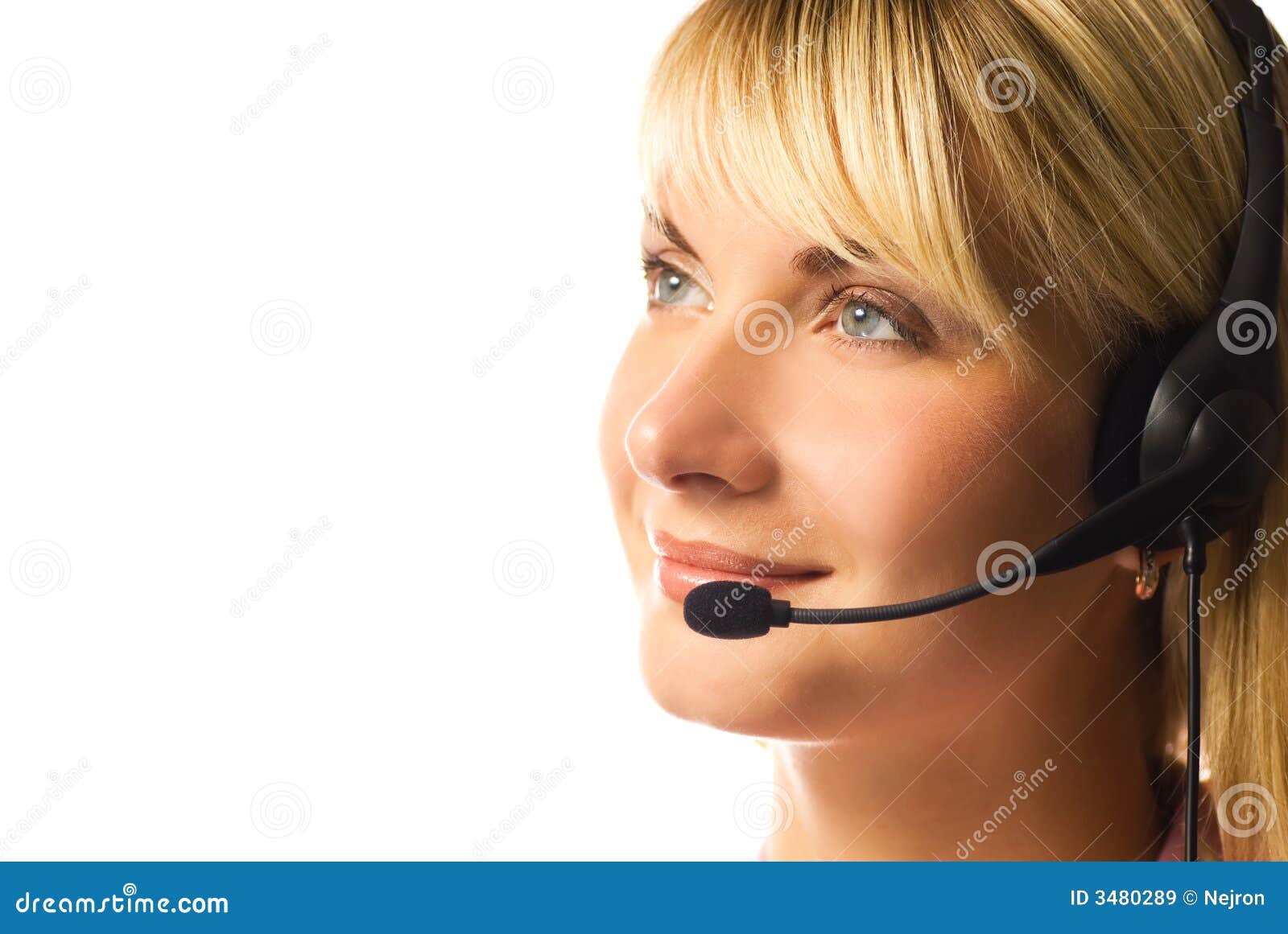 Friendly hotline operator stock image. Image of copy, person - 3480289