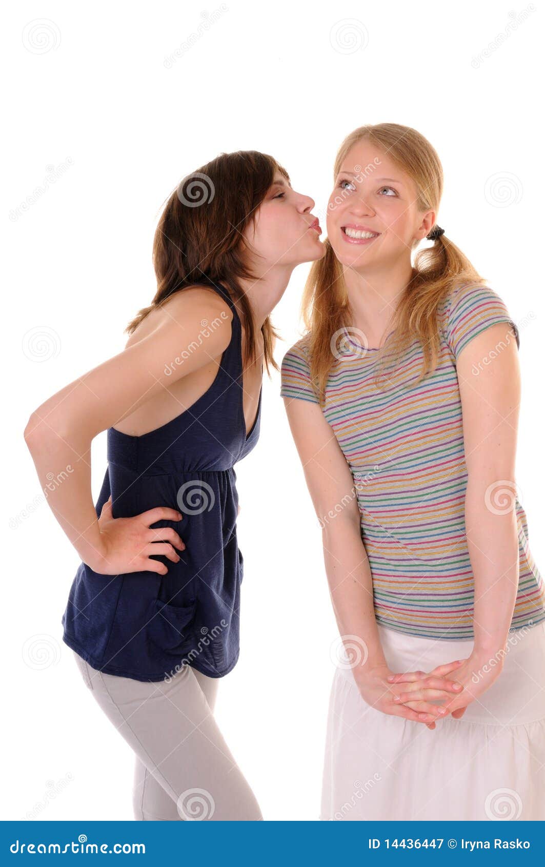 Friendly kiss stock image. Image of positivity, comfortable - 14436447