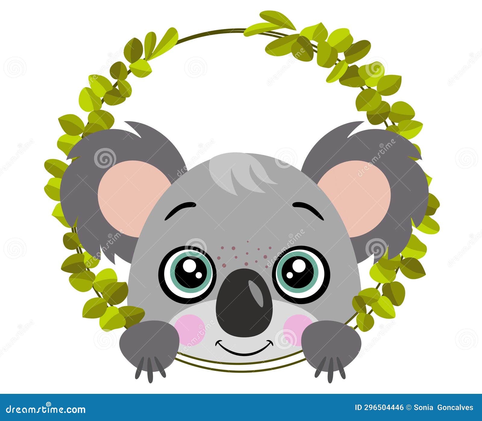 Koala Peeking Through Pink Window Stock Photography | CartoonDealer.com ...