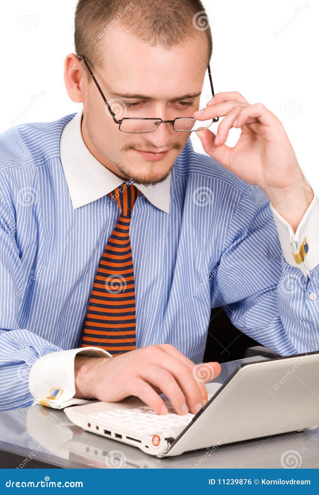 Friendly Looking Manager at Work Stock Photo - Image of male, desk ...