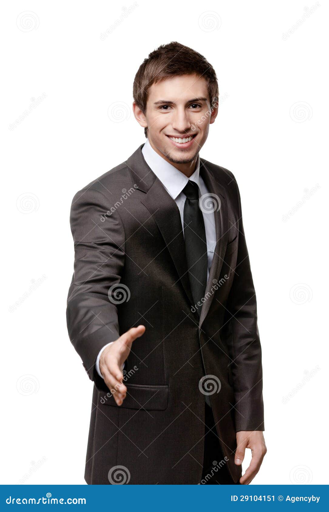 Friendly Man Giving Hand To Seal the Agreement Stock Image - Image of ...