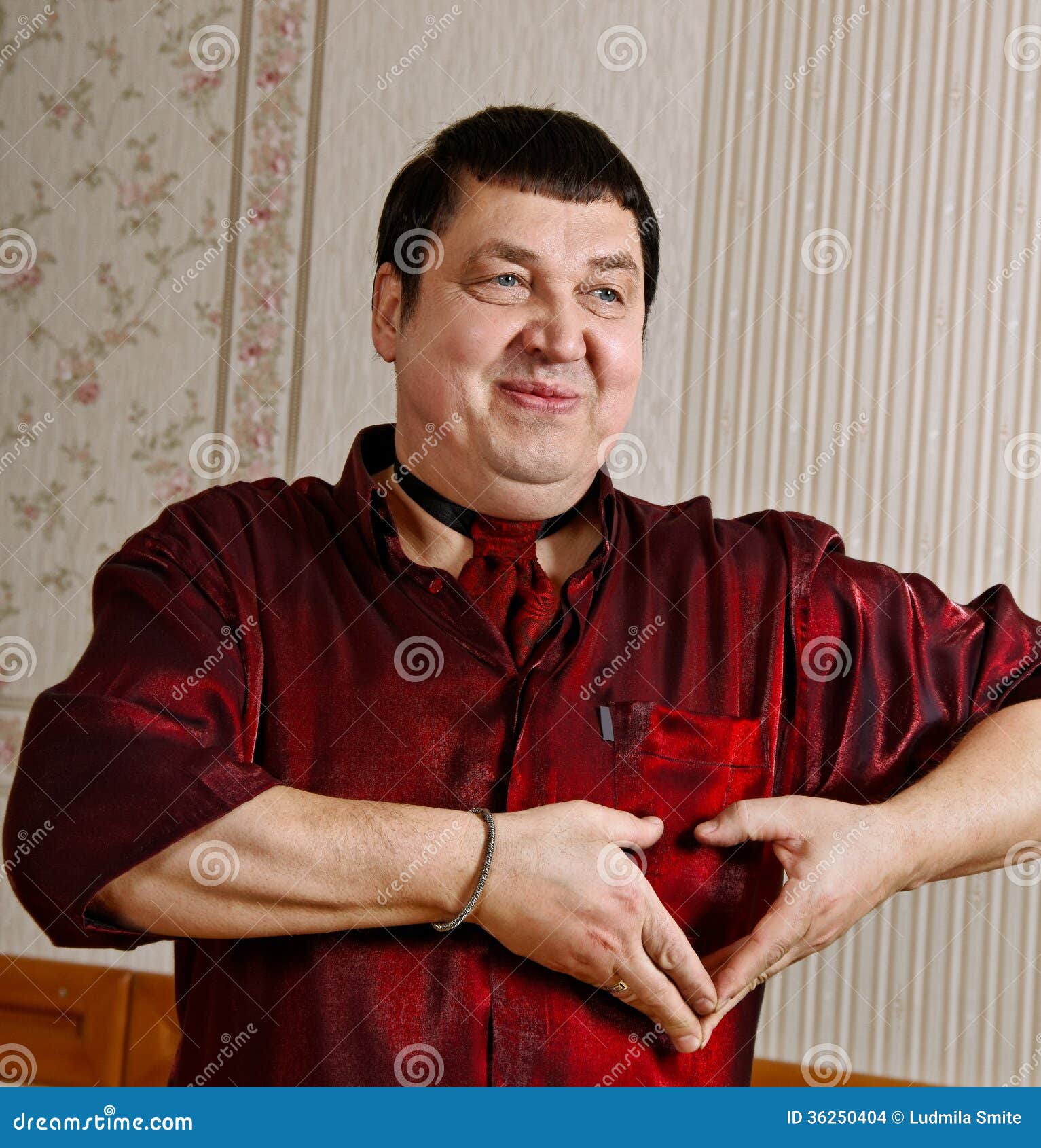 Friendly man. stock photo. Image of heart, attractive - 36250404