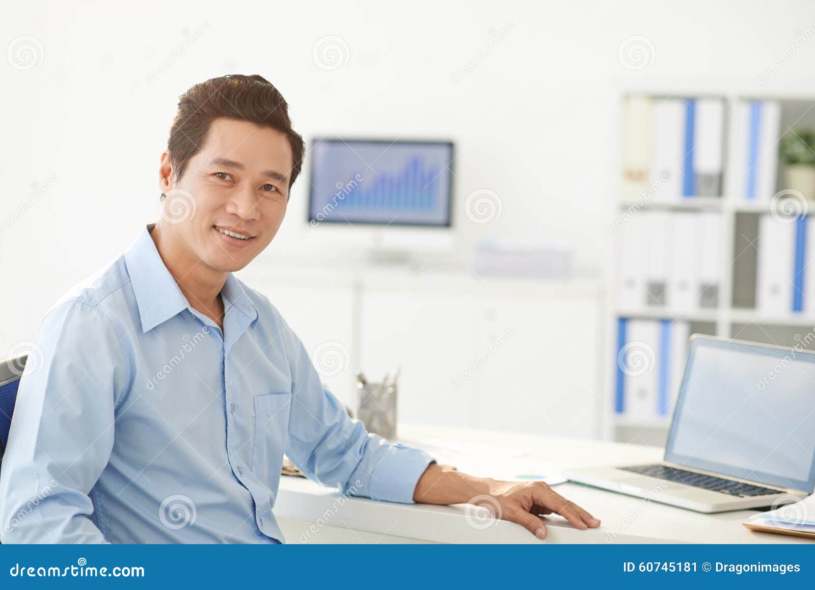 Friendly manager stock image. Image of office, businessman - 60745181