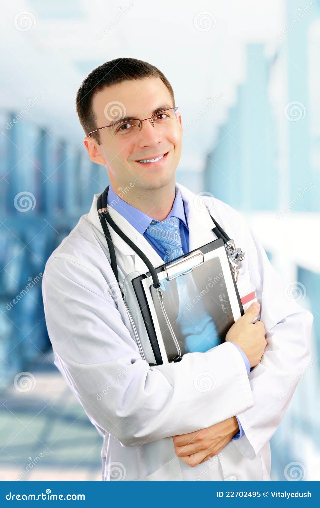 Friendly Medical Doctor with a X-ray Image. Stock Image - Image of ...