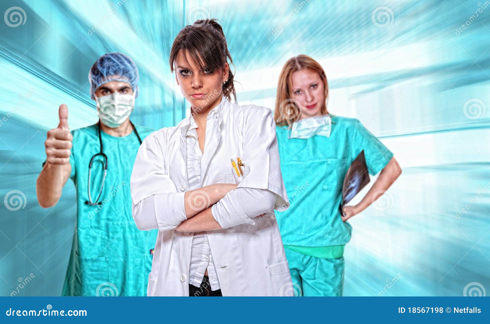 Friendly medical team stock photo. Image of hospital - 18567198