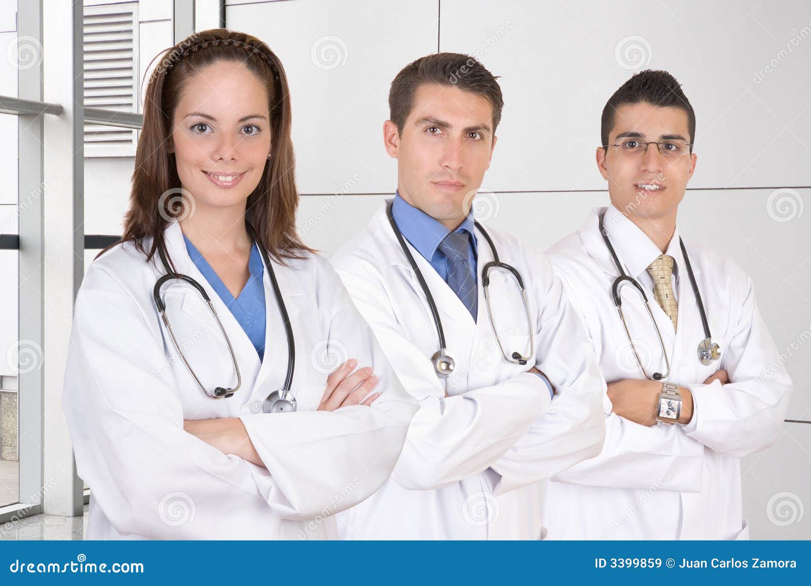 Friendly medical teamwork stock image. Image of workers - 3399859