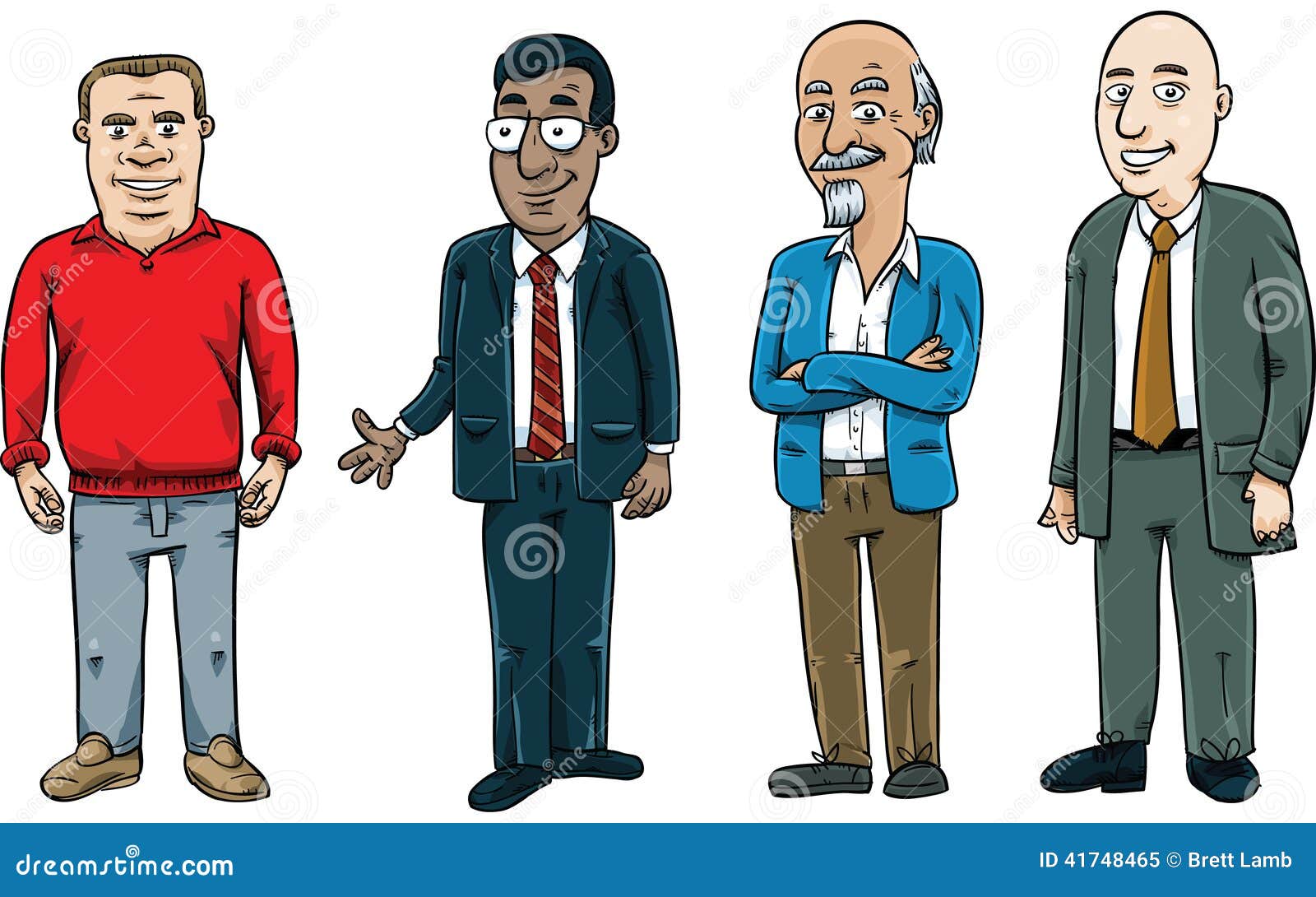 Friendly Men stock illustration. Illustration of cartoon - 41748465