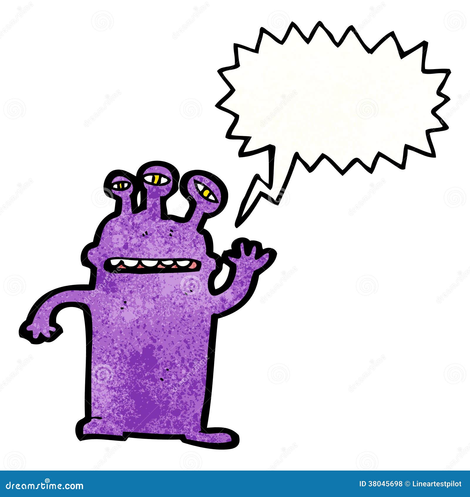 Friendly monster cartoon stock vector. Illustration of silly - 38045698
