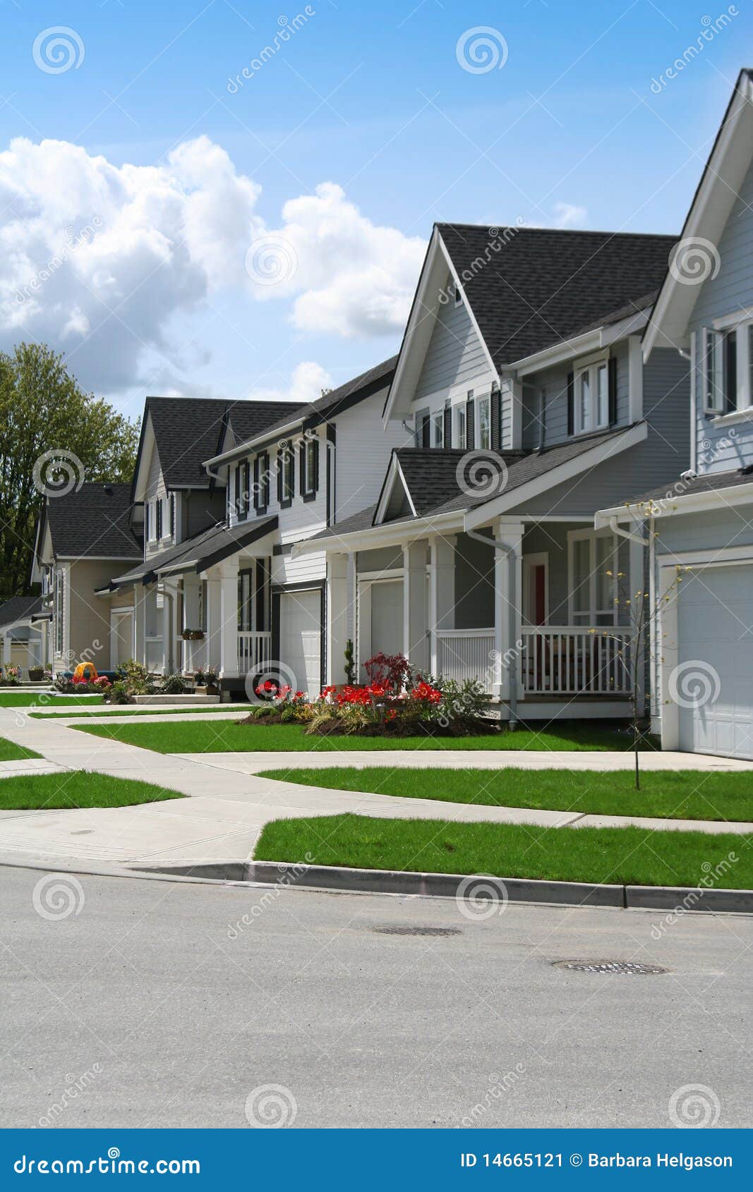 Friendly neighborhood stock image. Image of lawn, landscape - 14665121