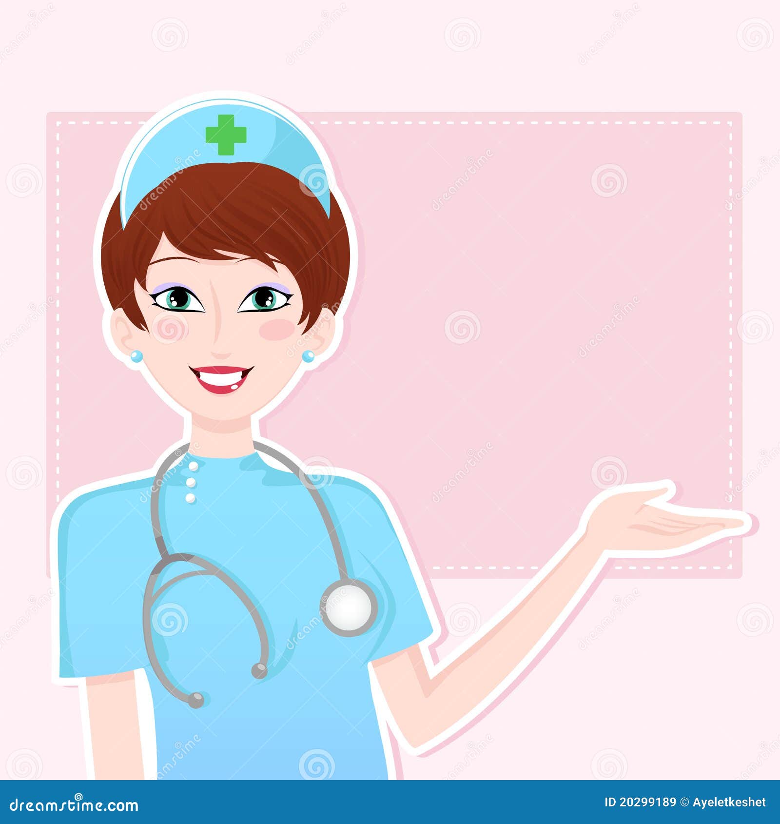 Friendly nurse stock vector. Illustration of clip, hospital - 20299189