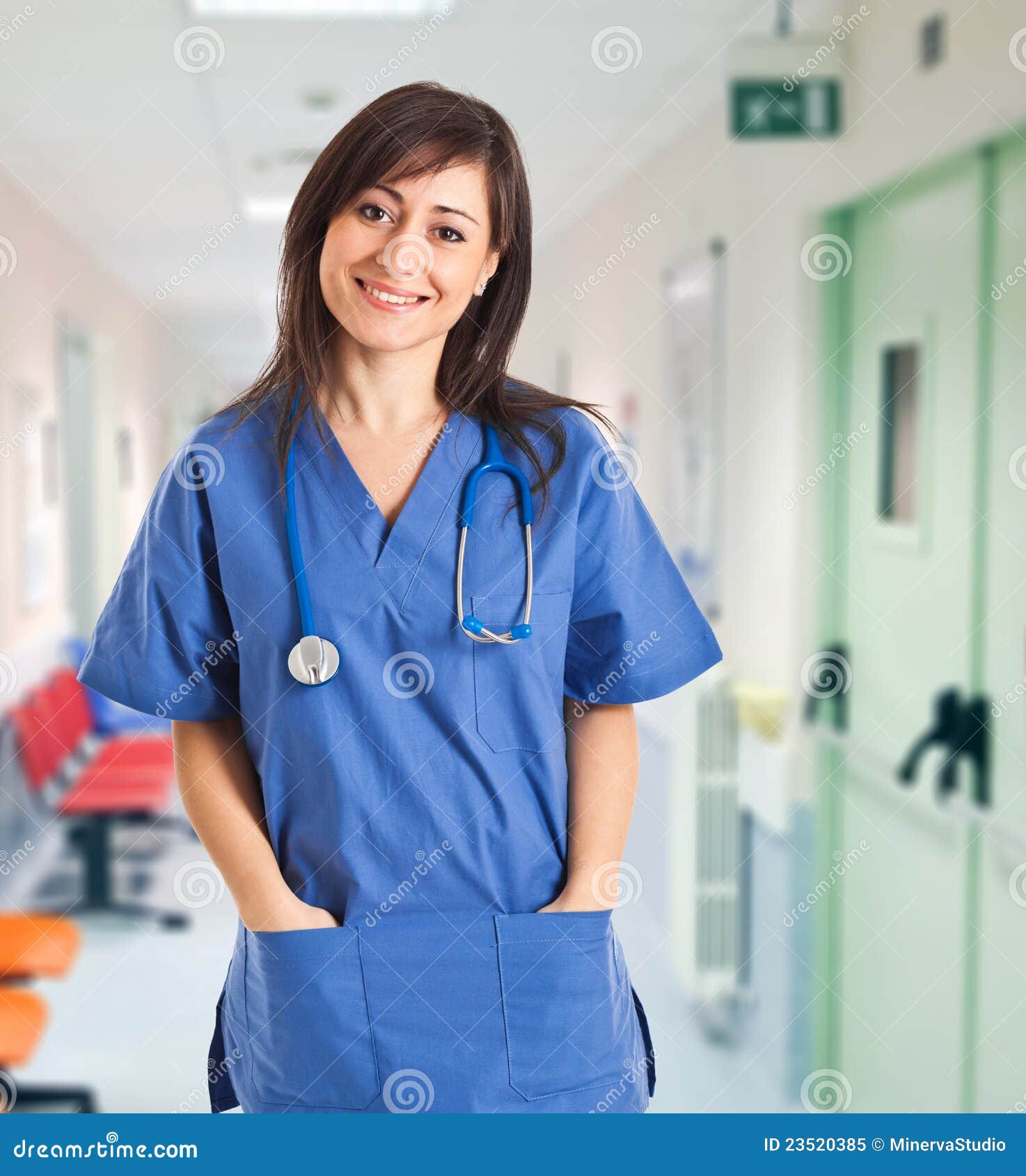 Friendly nurse stock image. Image of doctor, medical - 23520385