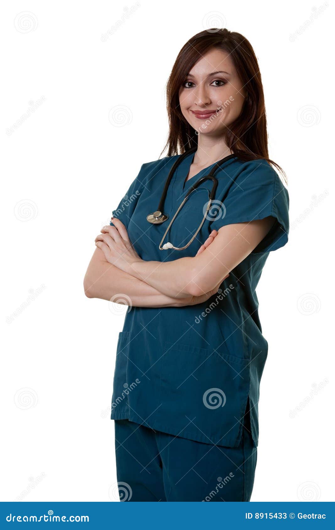 Friendly nurse stock image. Image of uniform, doctor, white - 8915433