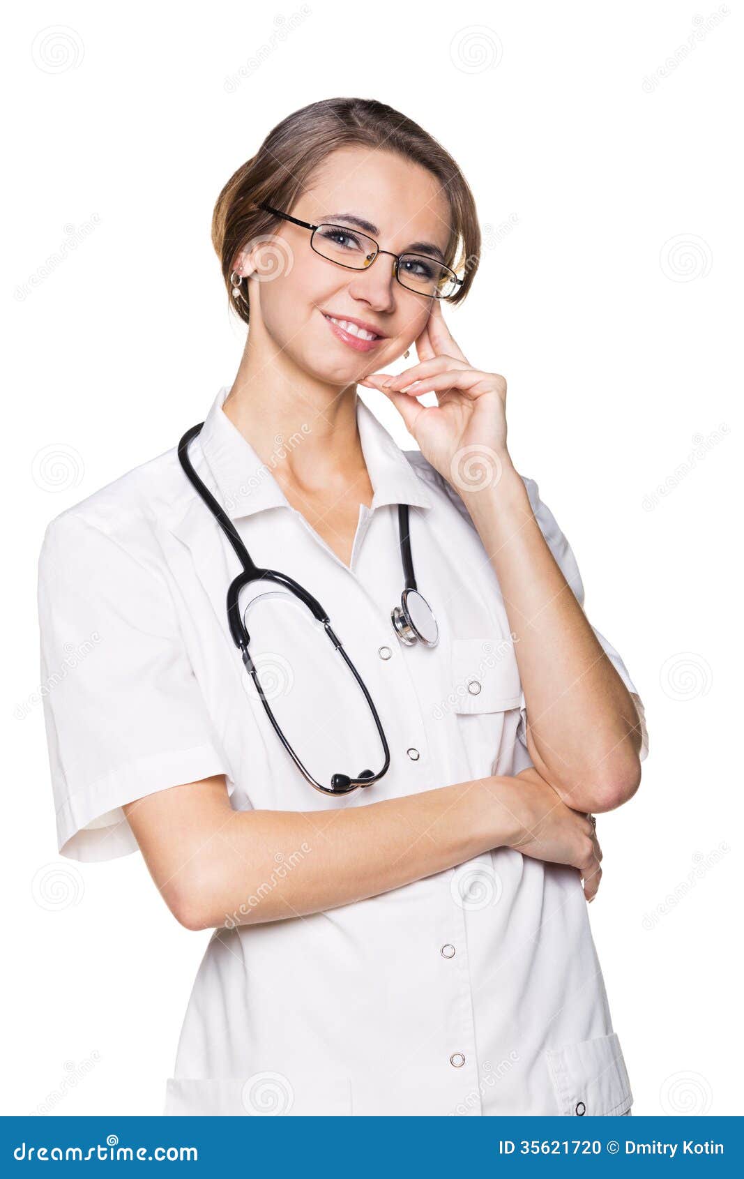 Friendly nurse stock photo. Image of occupation, facial - 35621720