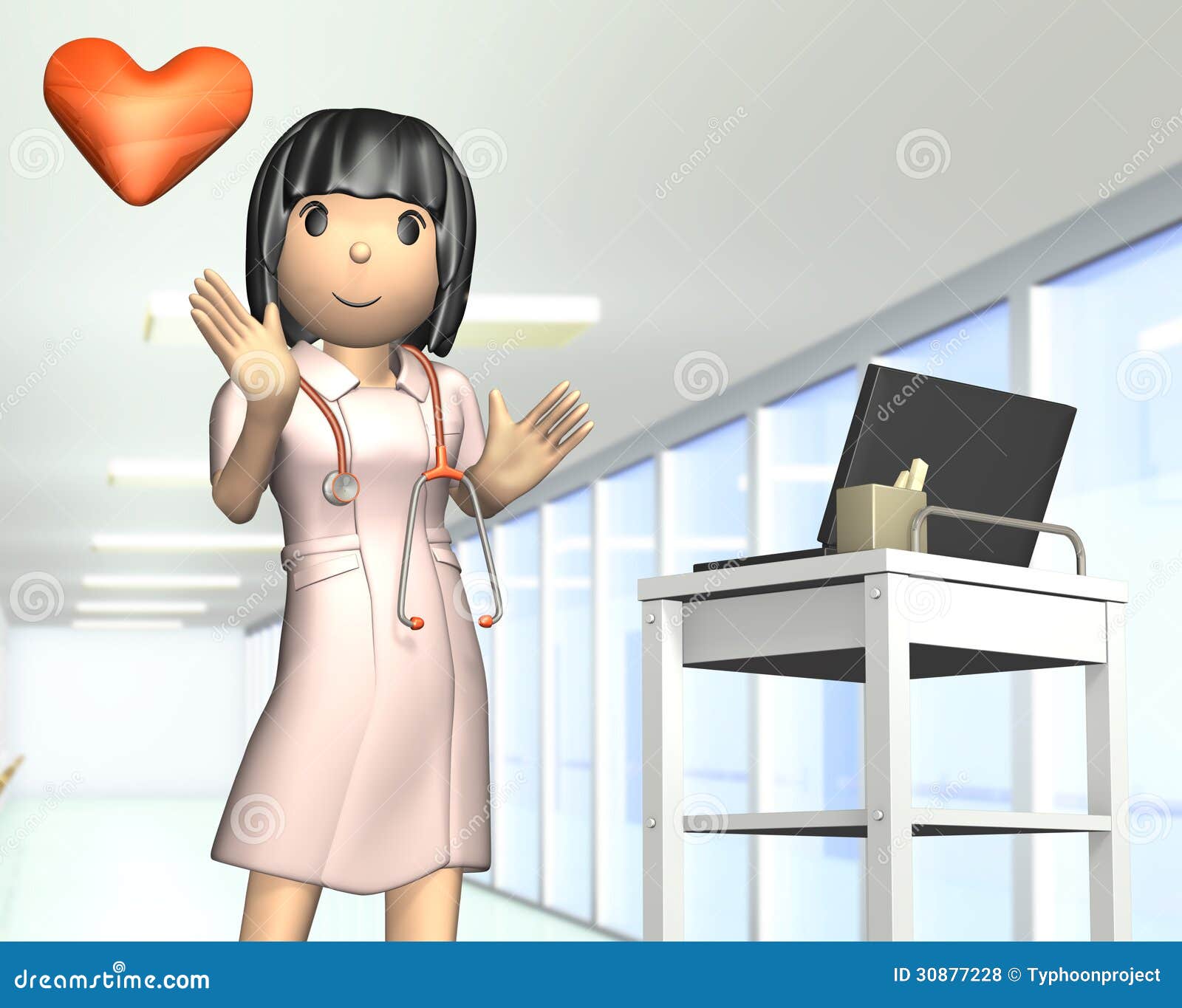 Friendly Nurse Cornes De Gazelle Mascot Design Style Using Syringe ...