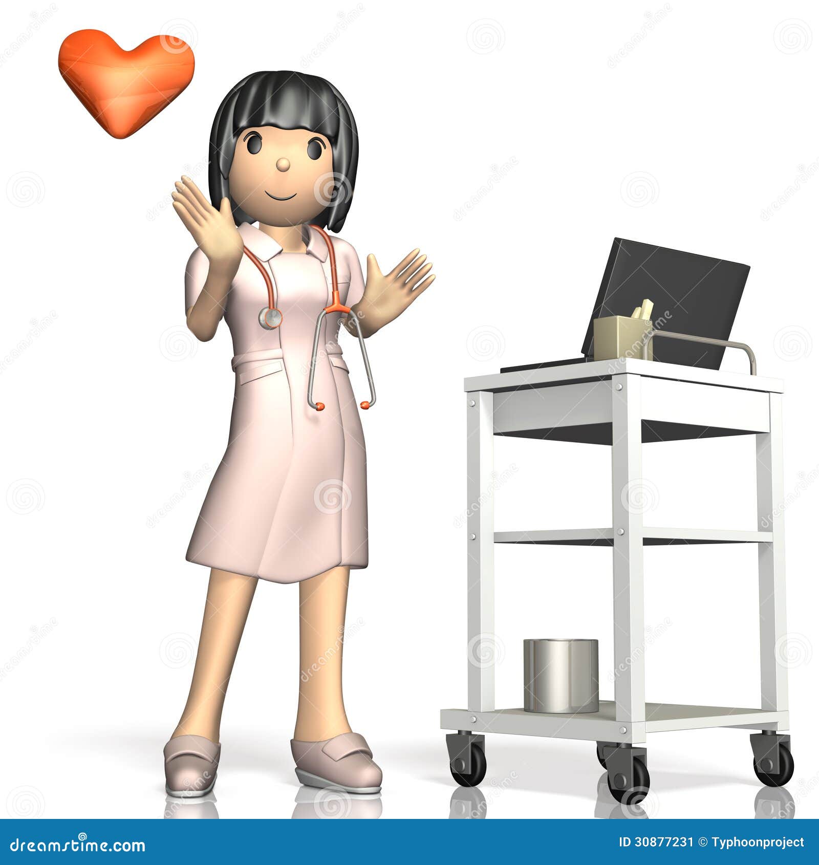 Friendly Nurse Cornes De Gazelle Mascot Design Style Using Syringe ...