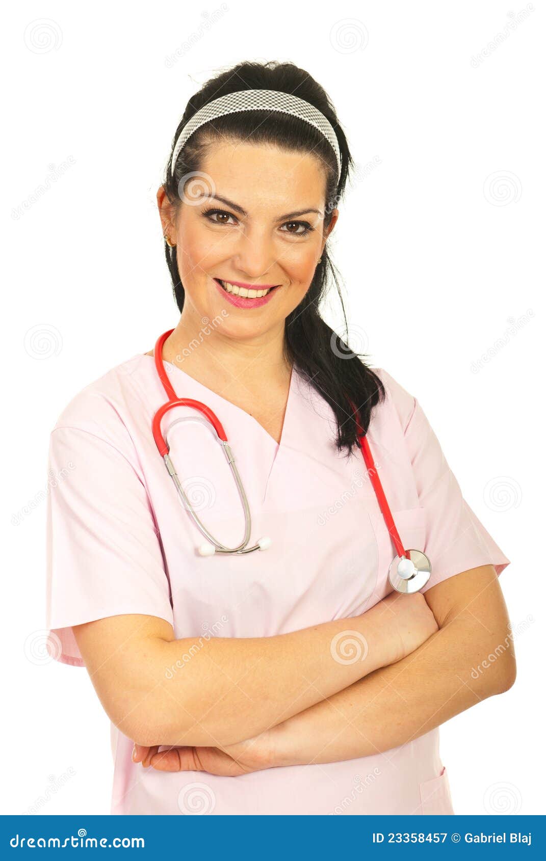 Friendly nurse woman stock image. Image of beautiful - 23358457