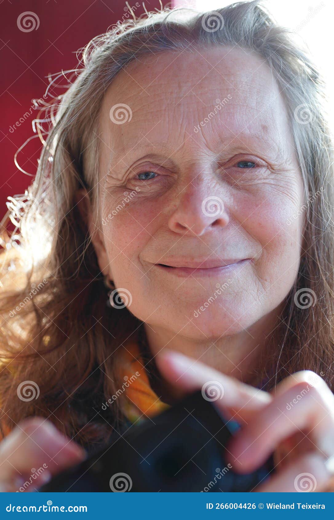 Friendly Looking Half Grey Woman Stock Photo - Image of older, closeup ...